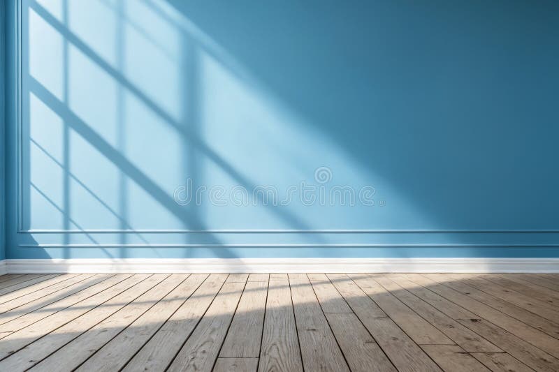 Background with Blurred Shadow on Blue Wall Stock Illustration ...