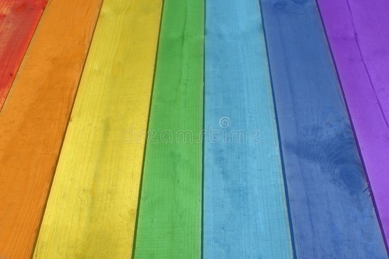 Background from Boards in Colors of Rainbow Stock Photo - Image of ...
