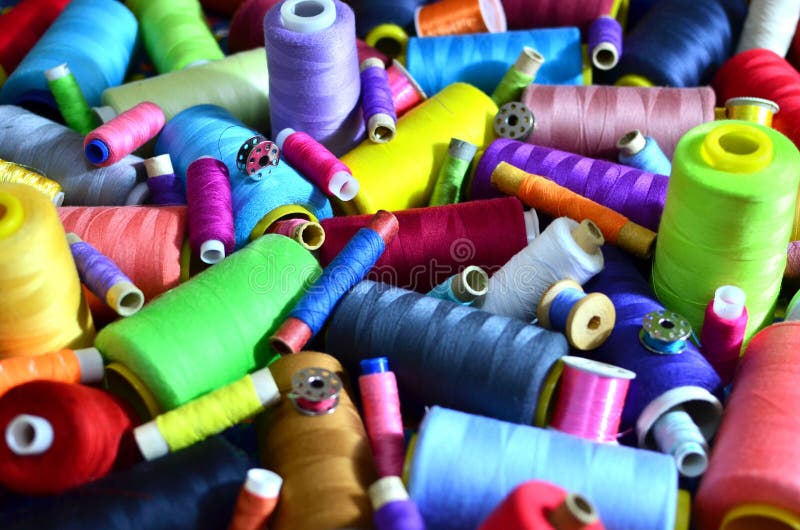 Bobbins and Sewing Instructions Stock Photo - Image of tape, needlework ...