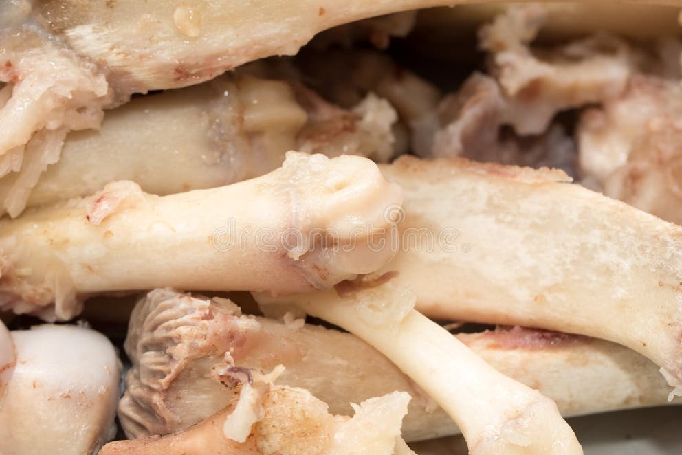 Background of Boiled Bones. Macro Stock Image - Image of delicious ...