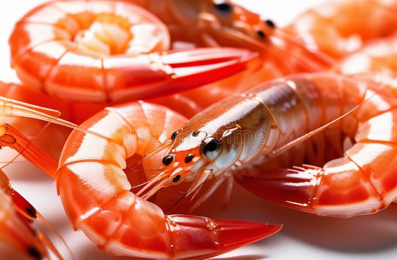 Background with Boiled Shrimp Stock Illustration - Illustration of ...