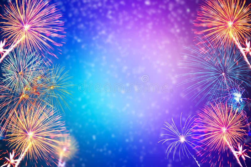 Background Bokeh Firework Red Colorful Celebration Stock Image - Image ...