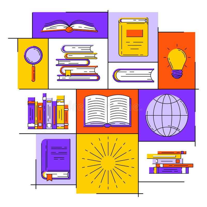 Background with Books. Image for Education and School Stock Vector ...