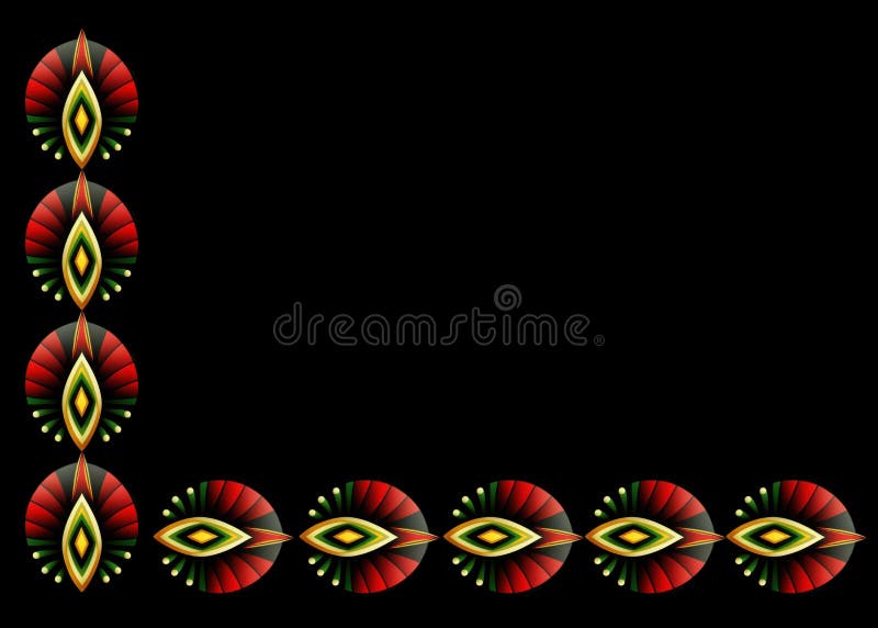 Background Border with Folk Style Elements. Created Using Generative Al ...
