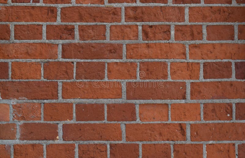 Old Wall of Bright Red Brick Stock Image - Image of material ...