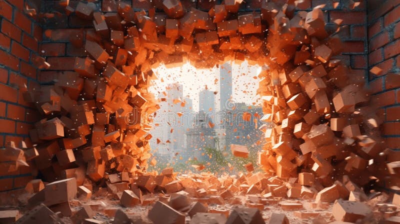 Red Brick Explosion Stock Illustrations – 352 Red Brick Explosion Stock ...