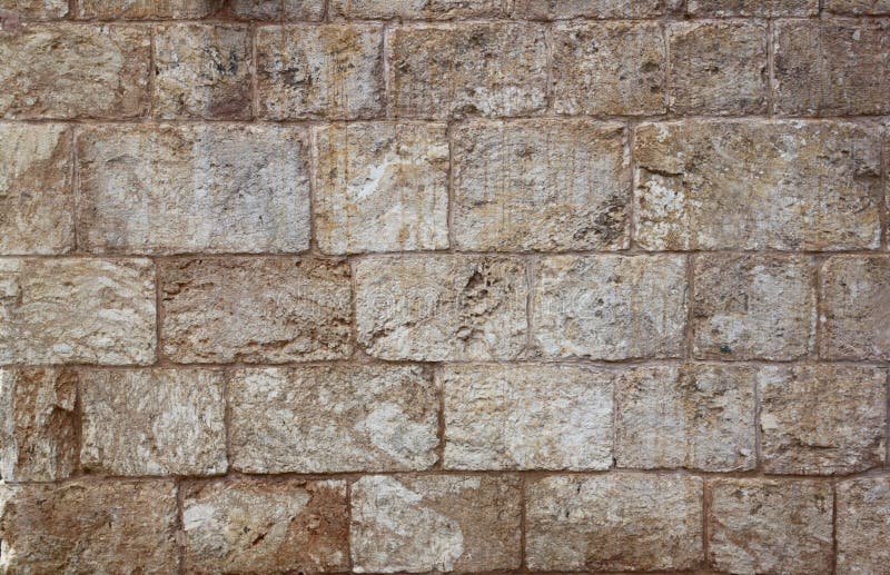 Background of Brick Wall Texture from Jerusalem Stone Stock Image ...