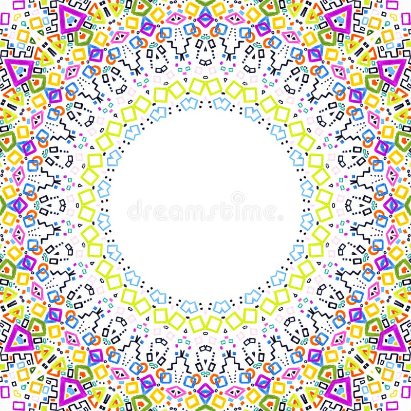 Background with Bright Abstract Pattern Frame Stock Illustration ...