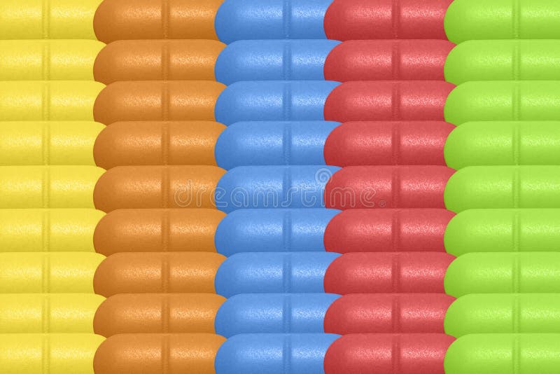 Background of Bright Colored Tablets. Stock Illustration - Illustration ...
