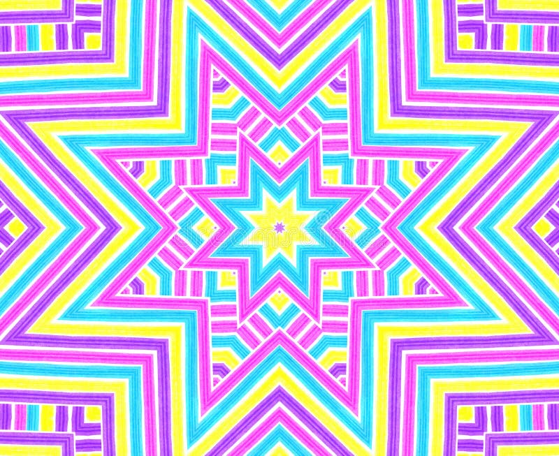 Background with Bright Colorful Concentric Pattern Stock Illustration ...