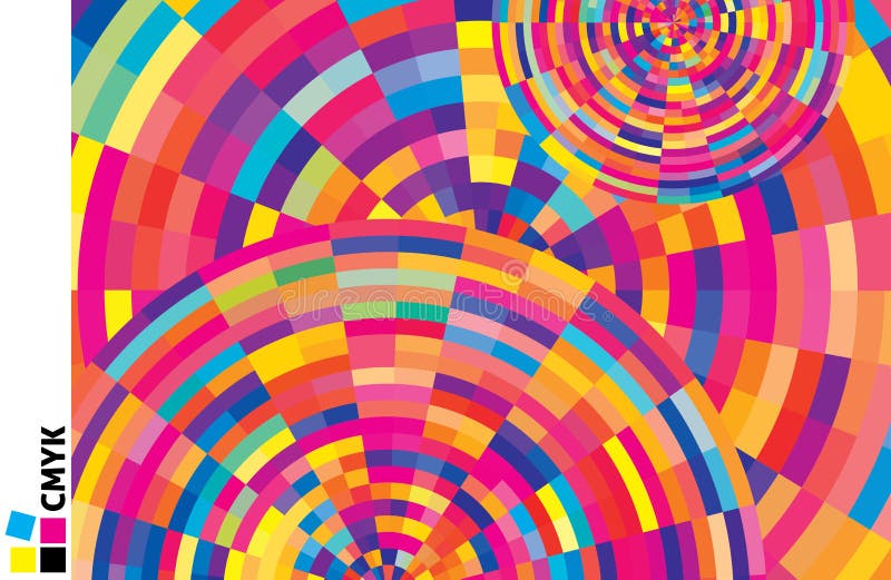 Radial Abstract Cmyk Composition Stock Illustrations – 5 Radial ...
