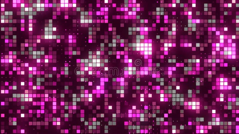 Background of Bright Disco Pixels. Motion. Moving and Glowing Pixels in ...