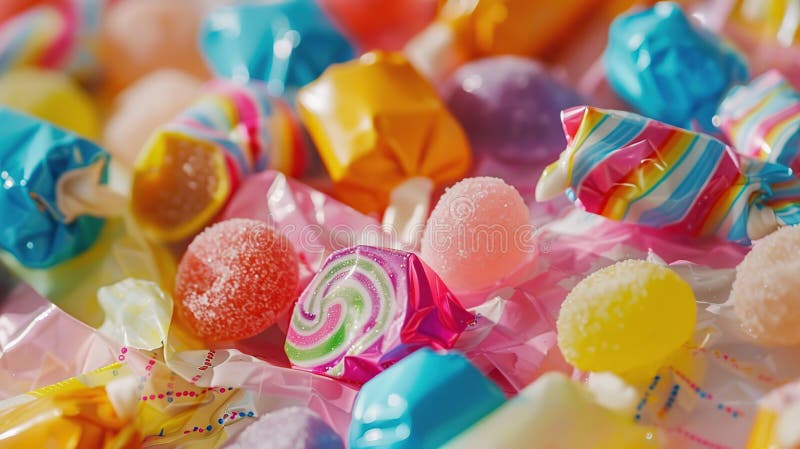 Background of Bright Multi-colored Candies.Delicious Sweets, Candies ...