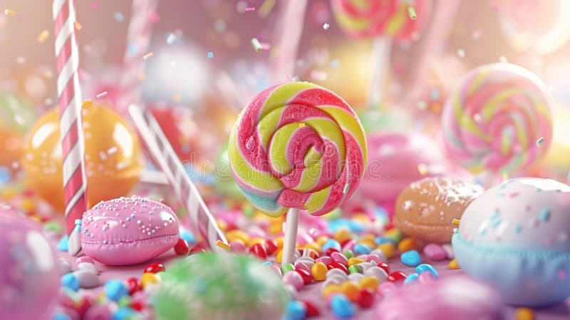 Background of Bright Multi-colored Candies.Delicious Sweets, Candies ...