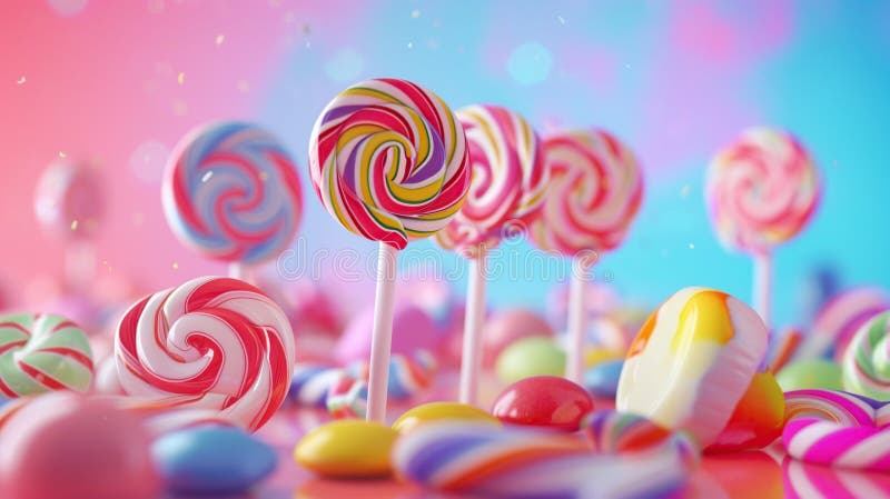 Background of Bright Multi-colored Candies.Delicious Sweets, Candies ...
