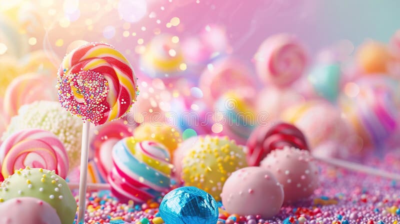 Background of Bright Multi-colored Candies.Delicious Sweets, Candies ...