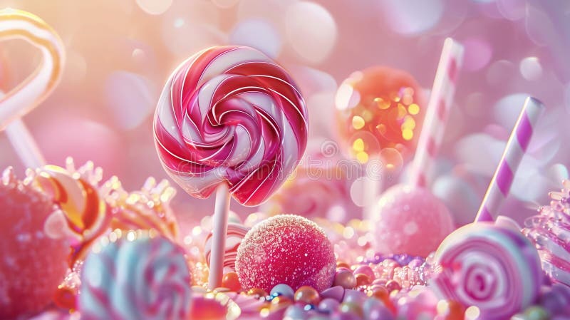 Background of Bright Multi-colored Candies.Delicious Sweets, Candies ...
