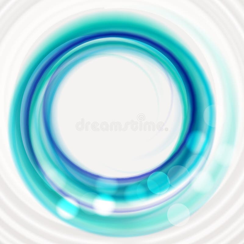 Blue wave round stock vector. Illustration of effect - 34425003