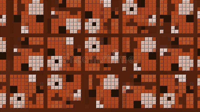 Background with Bright Pixel Pattern Changing in Squares. Motion ...