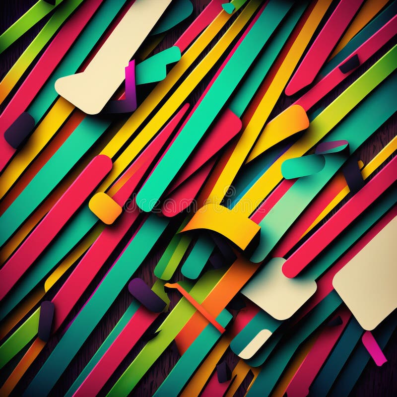Background of Bright Repeating Lines Generative AI Stock Illustration ...