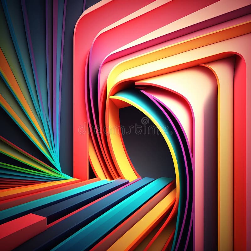 Background of Bright Repeating Lines Generative AI Stock Illustration ...
