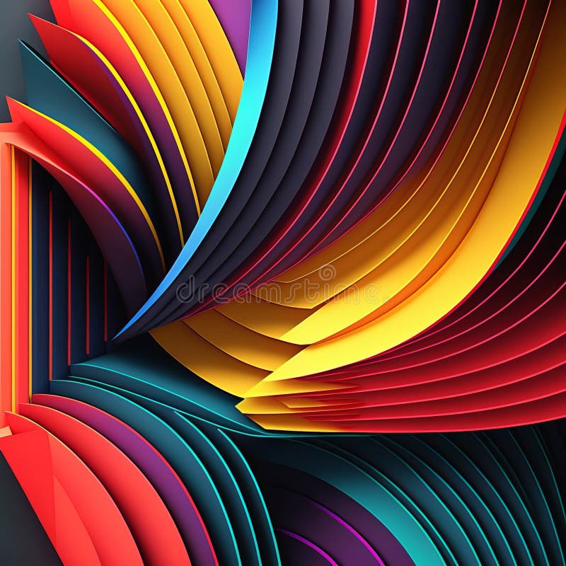 Background of Bright Repeating Lines Generative AI Stock Illustration ...