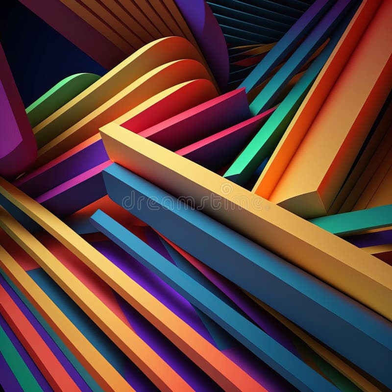 Background of Bright Repeating Lines Generative AI Stock Illustration ...