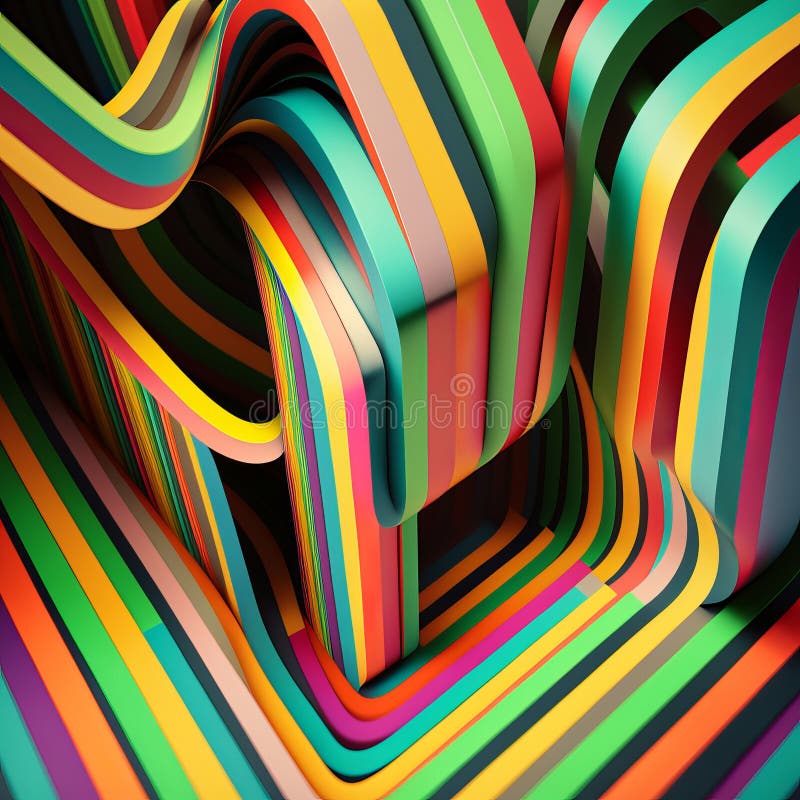 Background of Bright Repeating Lines Generative AI Stock Illustration ...