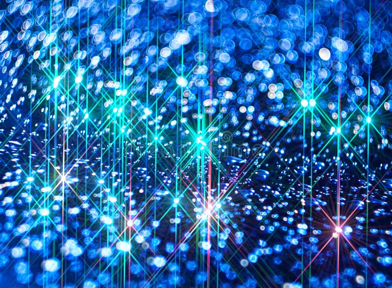 The Background Of The Bright Shining Rays On The Blue. Stock Photo ...