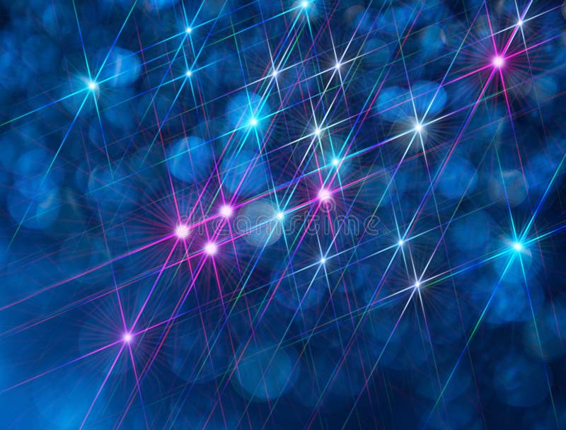 The Background of the Bright Shining Rays on the Blue. Stock ...