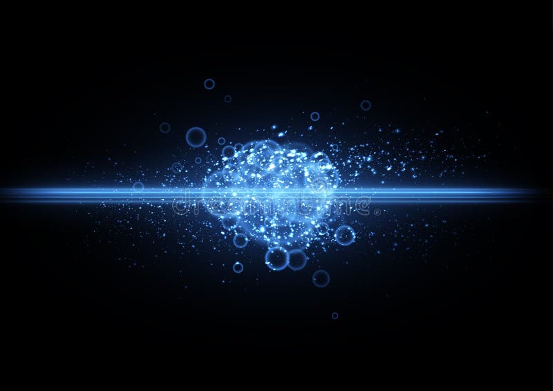 Energy Ray Strike with Bubbles Stock Illustration - Illustration of ...