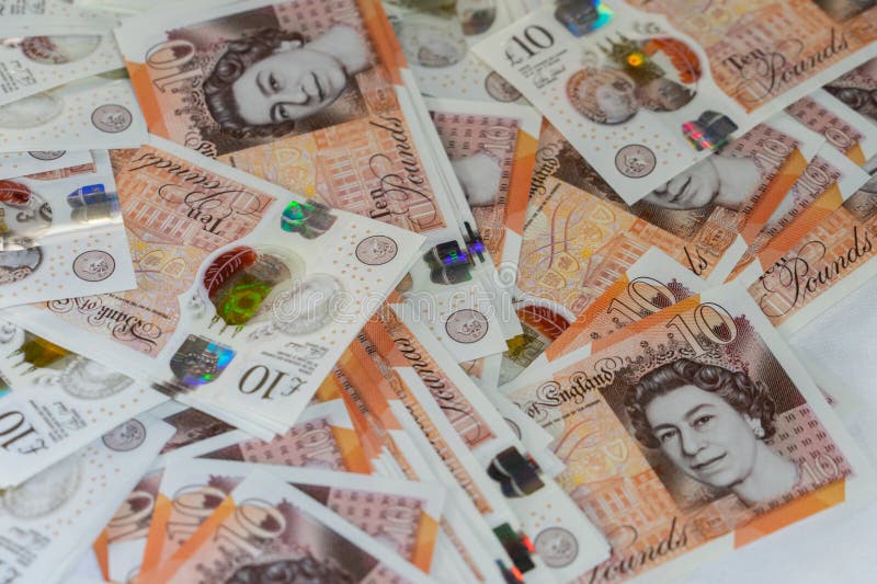 A Background of British Ten Pound Notes Editorial Photography - Image ...