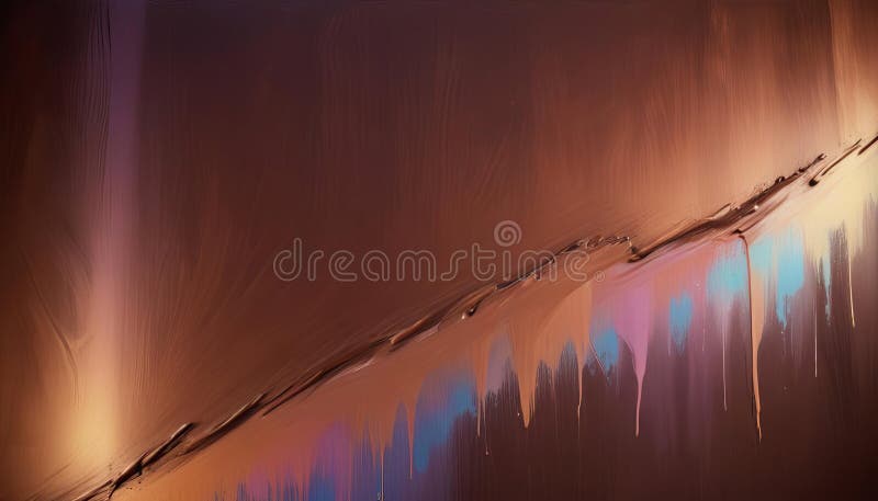 Background. Brown, Chocolate Paint on the Wall. Rough Strokes of the ...