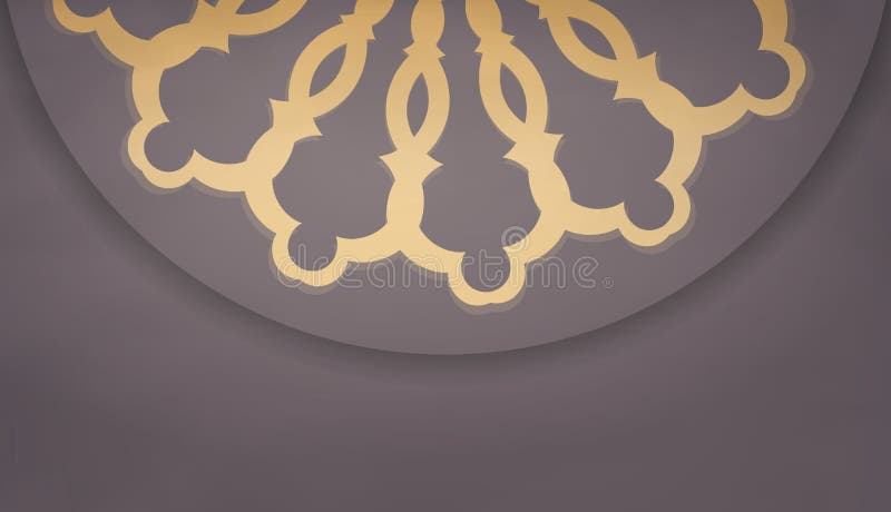 Background in Brown with Indian Gold Pattern and Space for Your Logo ...