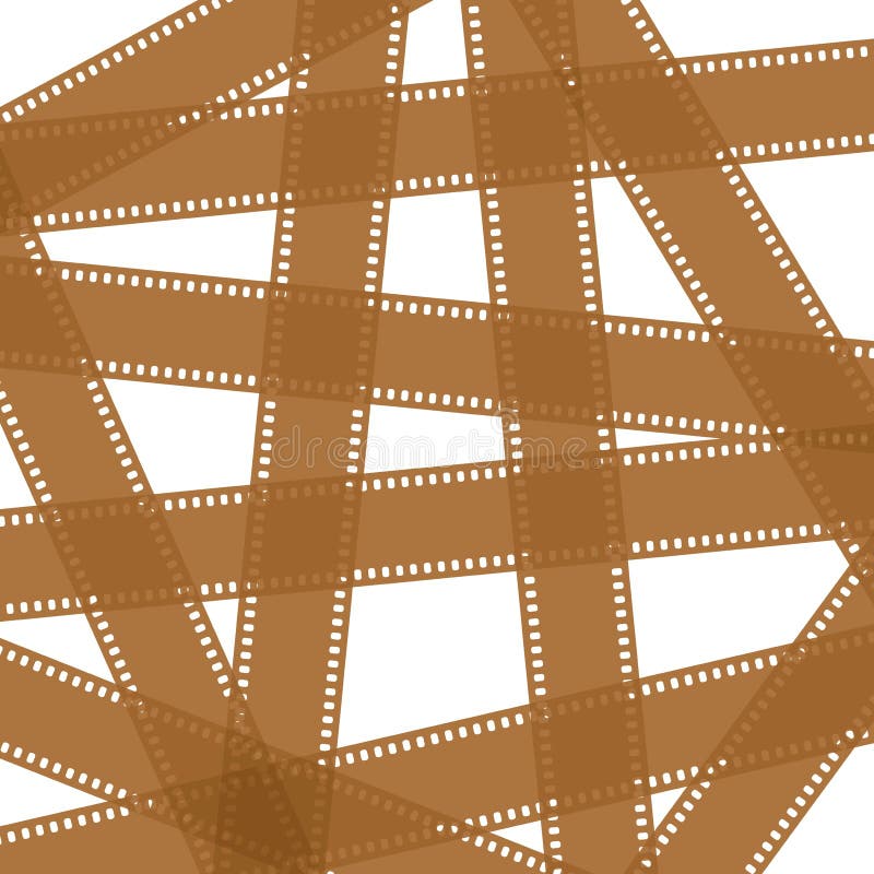 Set of Movie and Camera Blank Film Strips of Different Colors with ...