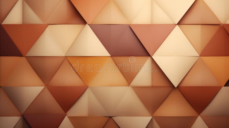 Background of Brown Multicolored Triangles Pattern Texture. Beautiful ...