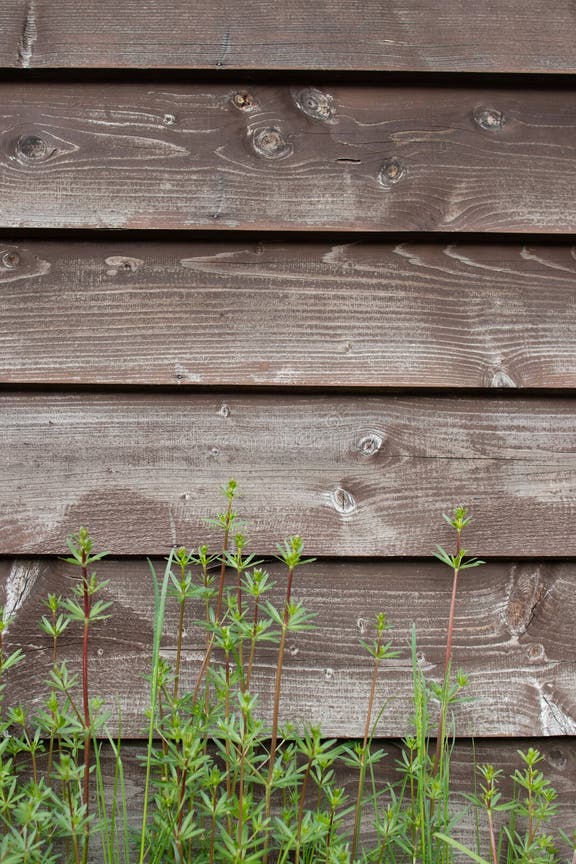 Background Brown Rustic Horizontal Board Fence with Green Grass at the ...