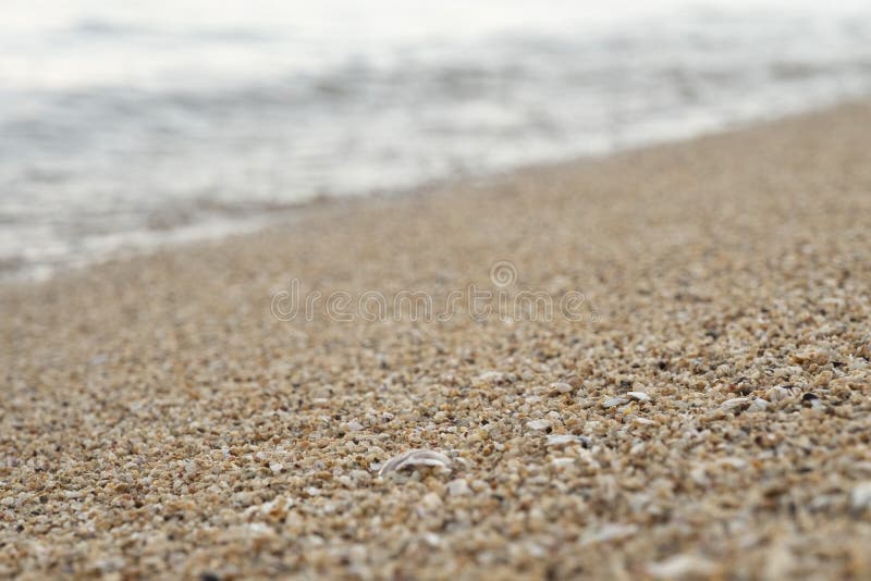Background of Sand on the Beach Near Sea or Ocean. Stock Image - Image ...