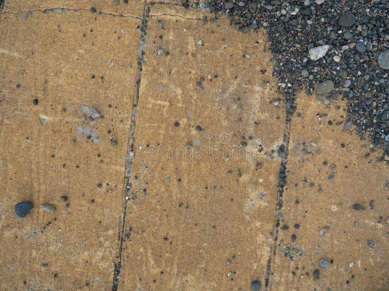 Background of Brown Tiles and Small Pebbles. Solid Material Pattern ...