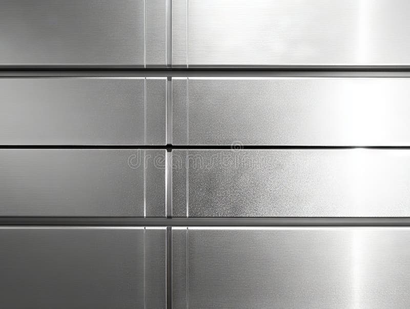 Background of Brushed Steel with a Metallic Texture and Shiny Silver ...