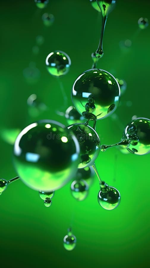 Background with Bubbles. Hydrogen Molecule Stock Photo - Image of ...