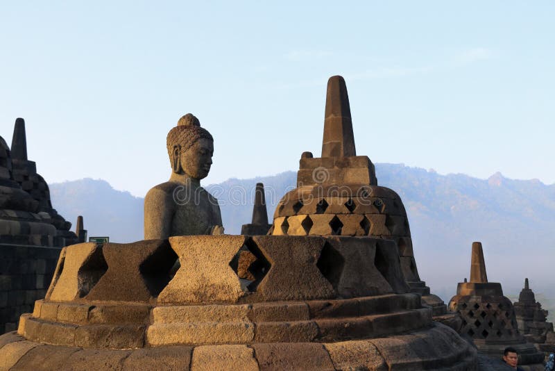 Buddha Statue in Borobudur Temple in Yogyakarta, Java, Indonesia. Stock ...