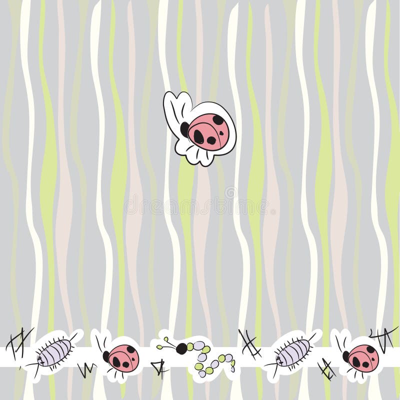 Background with a bugs stock vector. Illustration of summer - 10085254