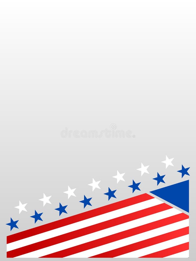 American Flag Corner Border Clipart