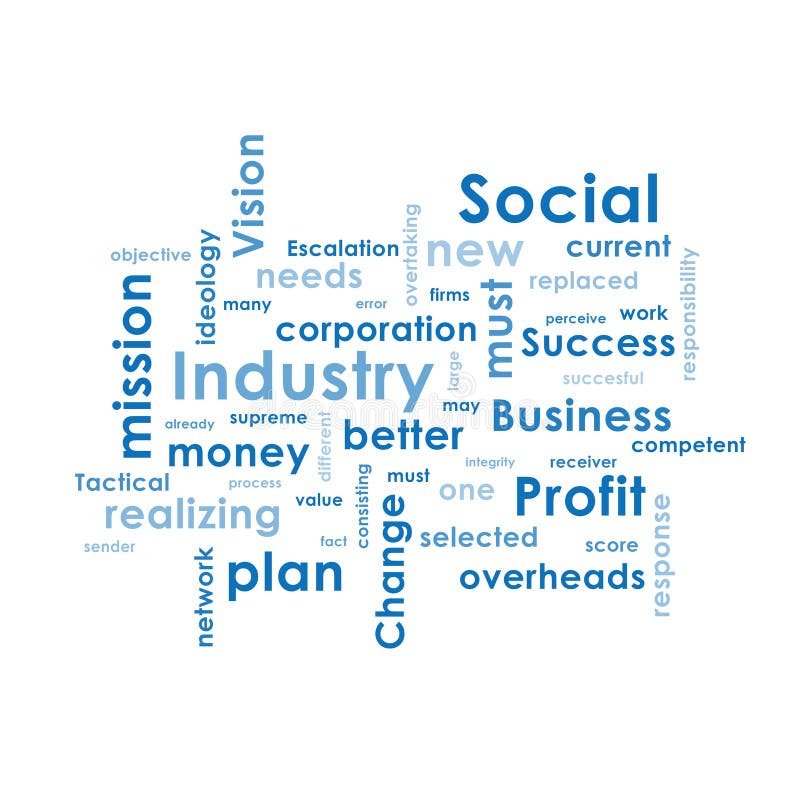 Background with Business Words Stock Illustration - Illustration of ...