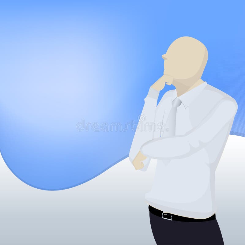 Background Businessman Thinking Concept Stock Vector - Illustration of ...