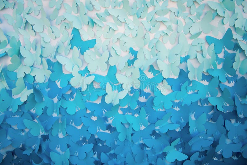 Background of Butterflies Made of Paper Stock Illustration ...