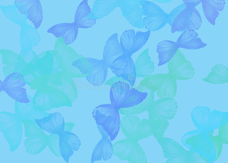 Beautiful Blue Butterfly Background Texture. Stock Photo - Image of ...