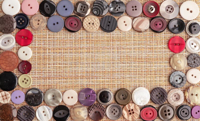 Background of Buttons for Clothes. Buttons of Different Shapes and ...