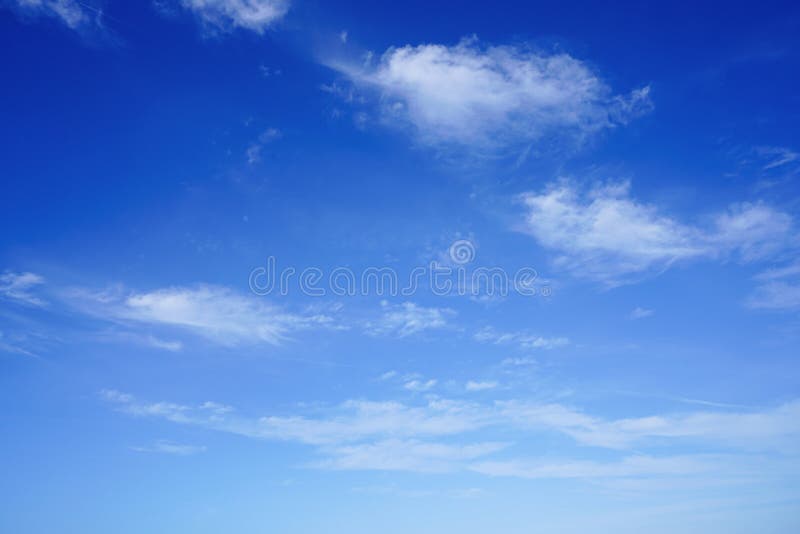 Calm Summer Blue Sky Clouds, Light Background. Beauty Clear Cloudy in ...